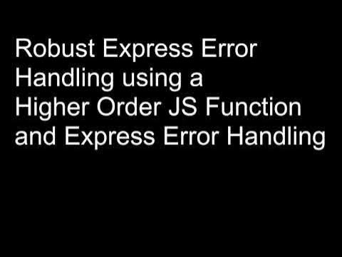 Robust Error Handling - YouTube
