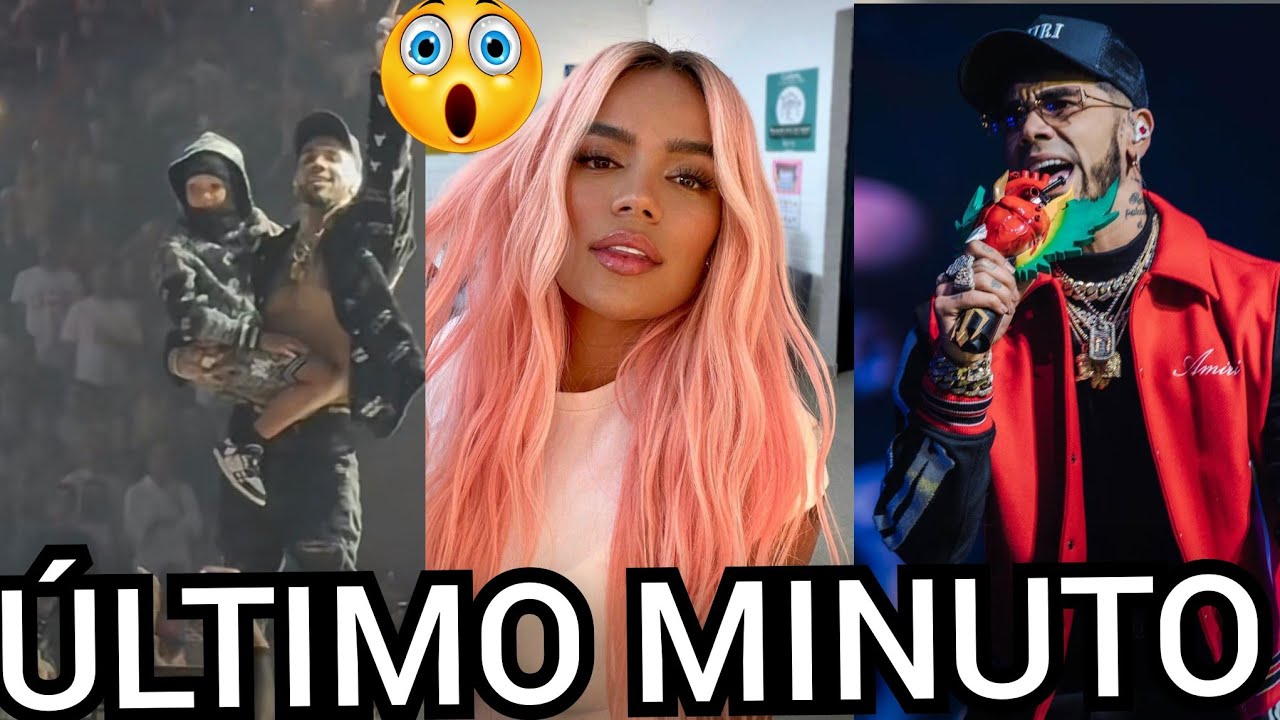 ANUEL USO EL MISMO MICRÓFONO CON LA CARA Y LLAMA A KAROL G EN PLENO ...
