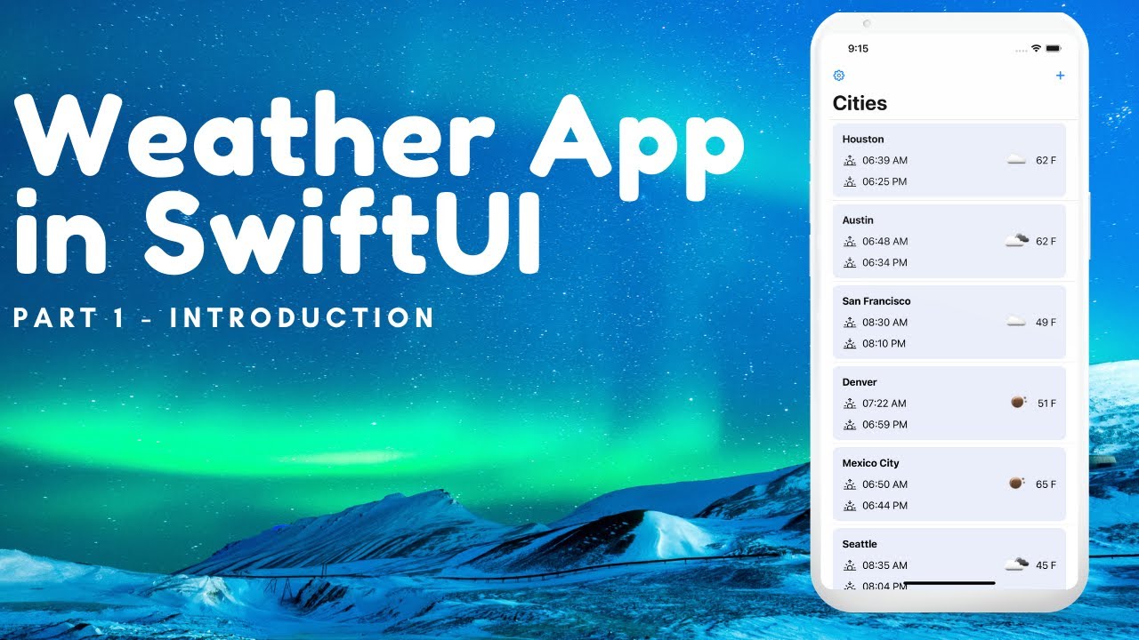 Weather App Using Swiftui Part 1 Introduction Youtube 7234