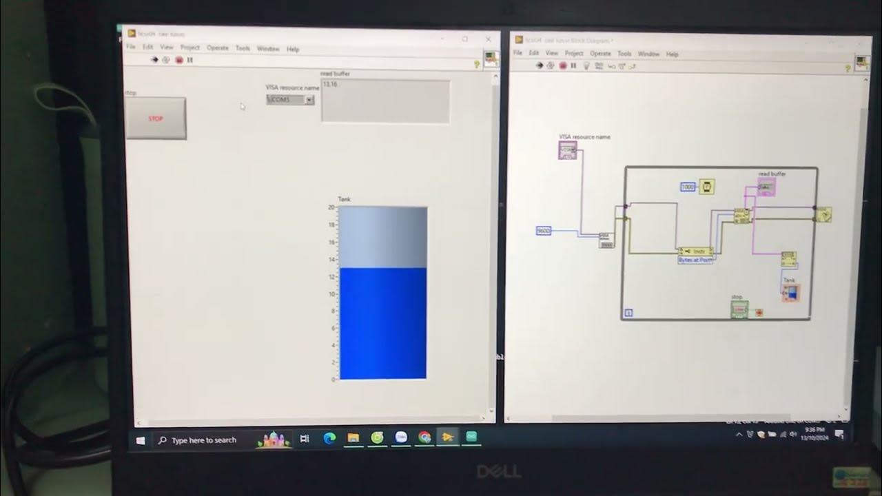 💻 LABVIEW HC-SR04 ARDUINO Giám Sát Mực Nước Tự Động | LABVIEW HC-SR04 ARDUINO Water Level ...