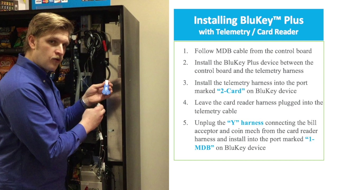 Vending Install: BluKey Plus with Telemetry / Card Reader - YouTube