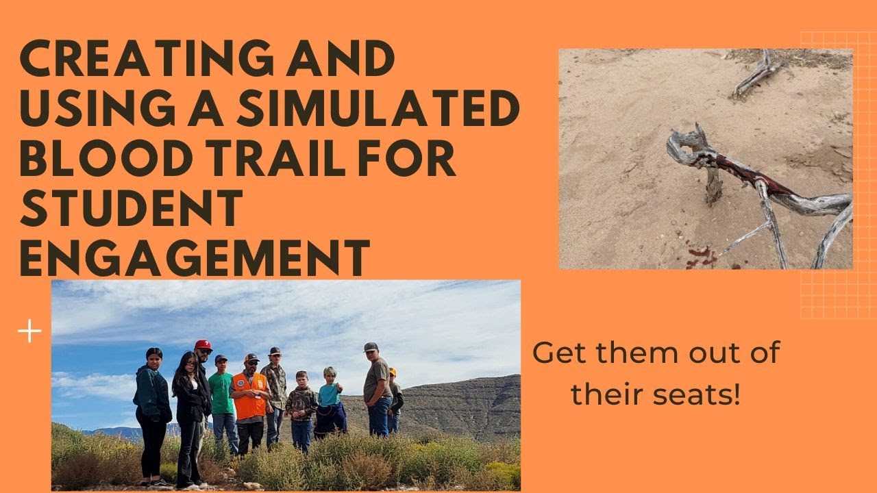 Using a Simulated Blood Trail to Connect and Engage Students - YouTube