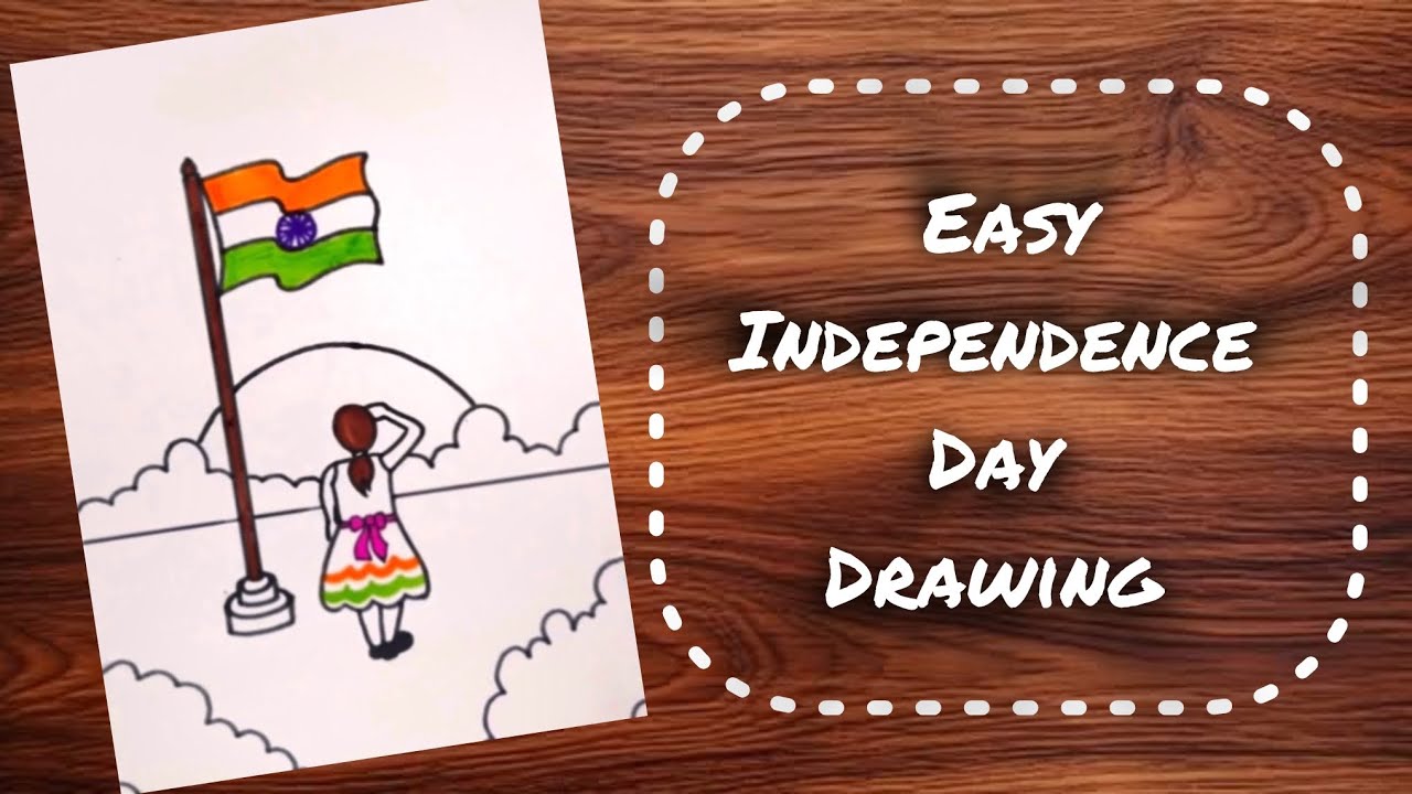 Independence Day drawing | 15 August | easy drawing | step by step ...