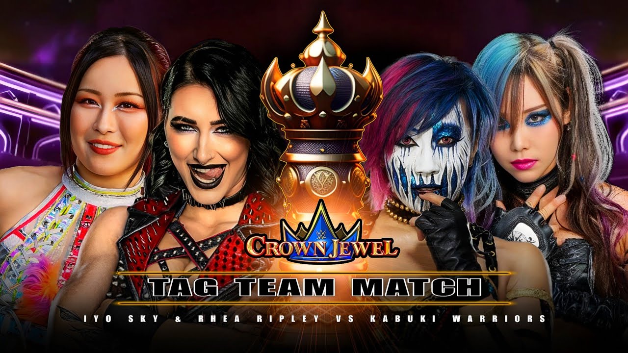 Rhea Ripley & Iyo Sky vs Asuka & Kairi Sane Full Match WWE Crown Jewel 2025 Highlights - YouTube