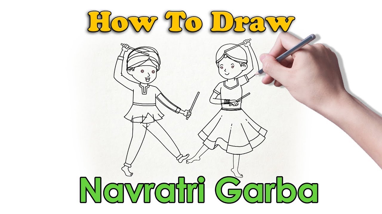 Navratri Festival Garba Drawing | Garba Drawing | Happy Kids - YouTube