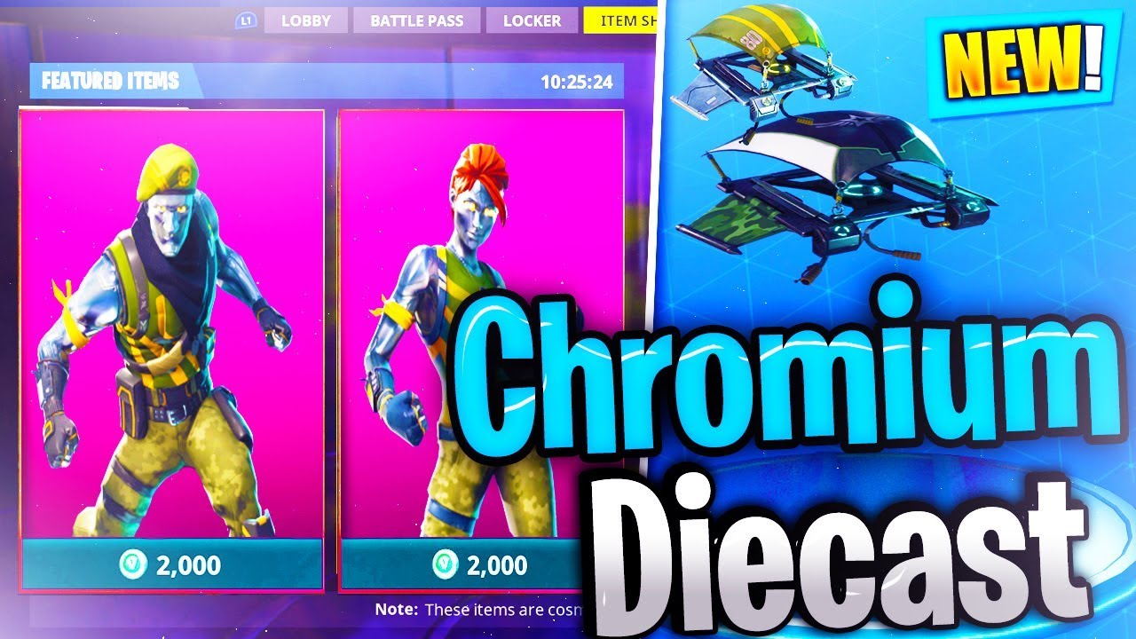 NEW Chromium SKIN // Diecast SKIN // FORTNITE BATTLE ROYALE - YouTube