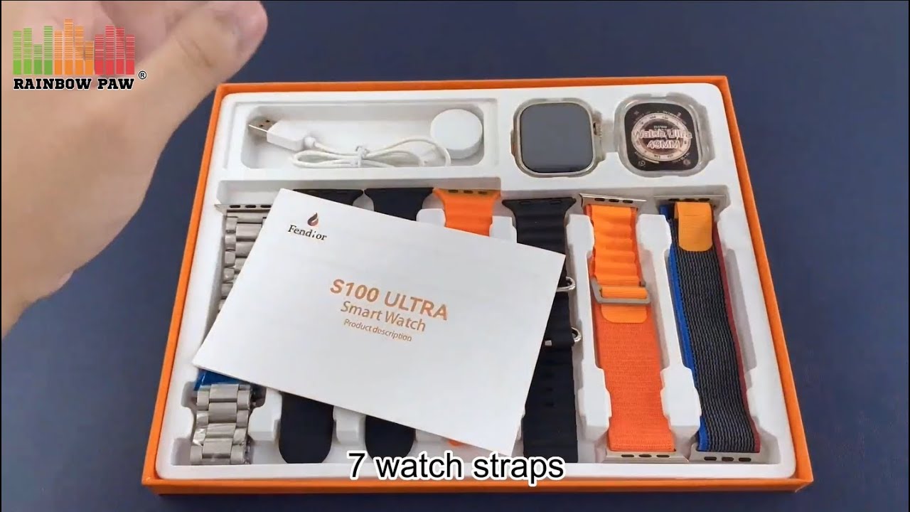 S100 SMART WATCH 7 in 1 49mm Ultra 9 serive - YouTube