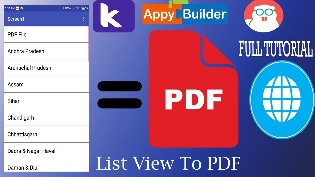 🔥🔥 List view to PDF or Website in Kodular/Thunkable || 🔥🔥 Free aia File || Kodular App || - YouTube