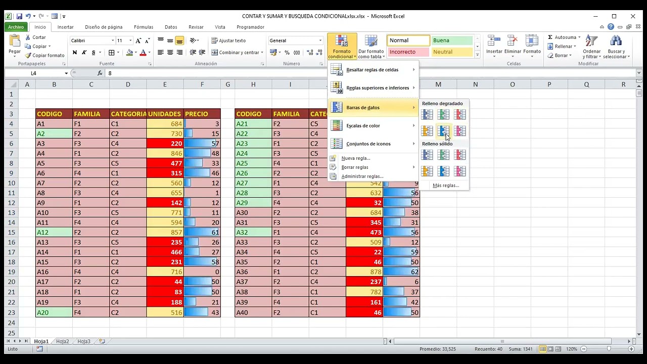 FORMATOS CONDICIONALES EN EXCEL - YouTube