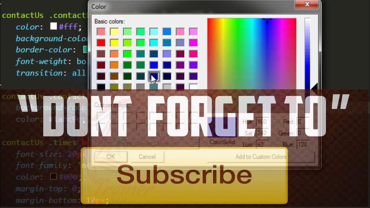 Visual Studio Code 2017 color picker extensions - YouTube