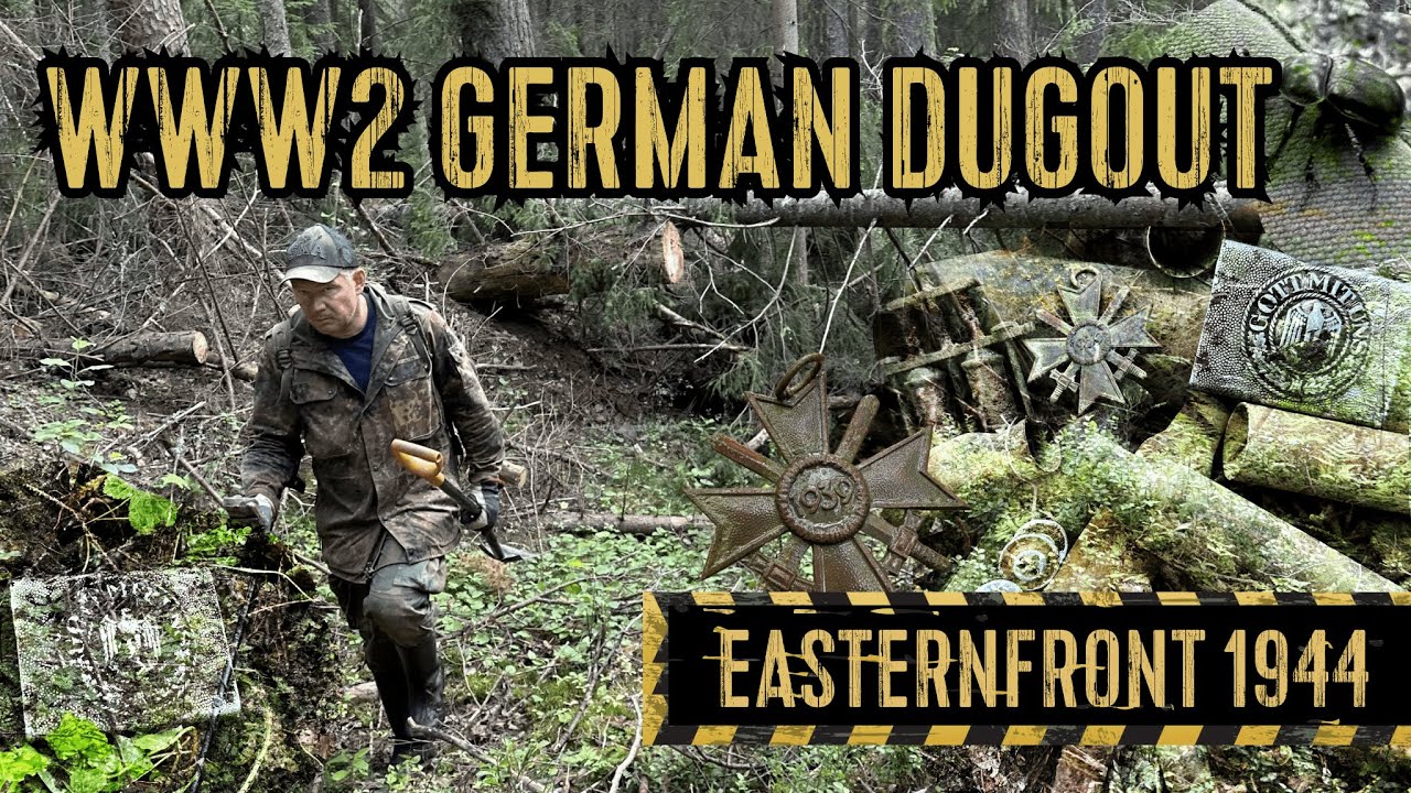 WORLD WAR 2 METAL DETECTING. ABANDONED DUG OUT ON EASTERN FRONT 1944 ...