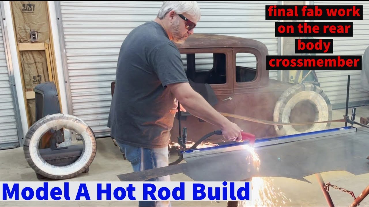 Final fab work on the rear body crossmember and planning the subrail ...