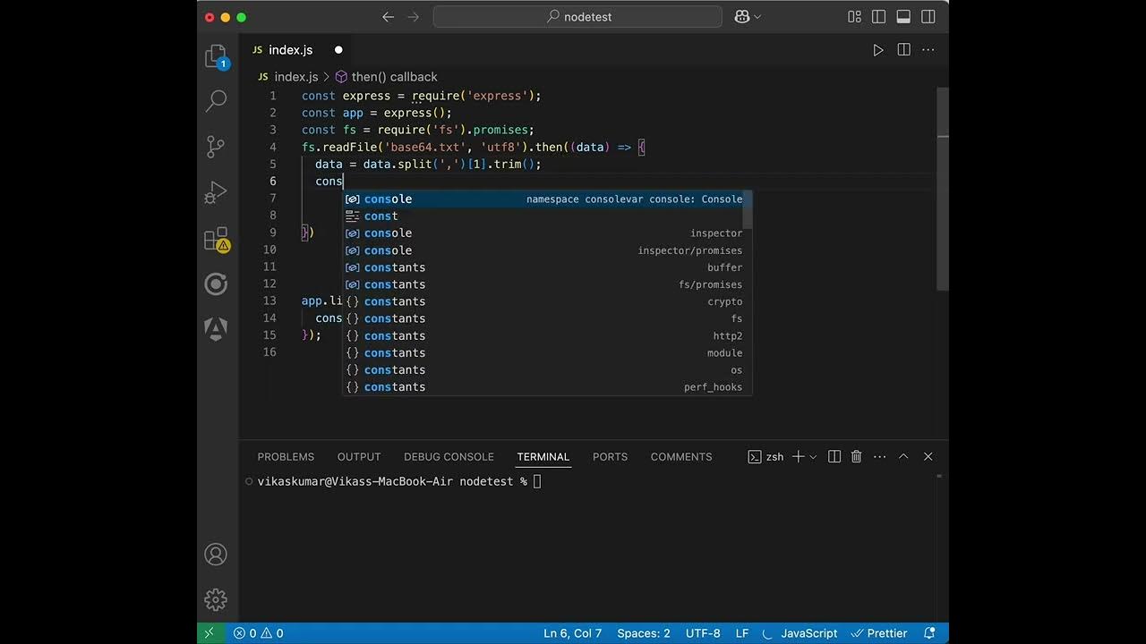 Converting base64 string to image and saving into a folder #nodejs #filehandling #realapps # ...