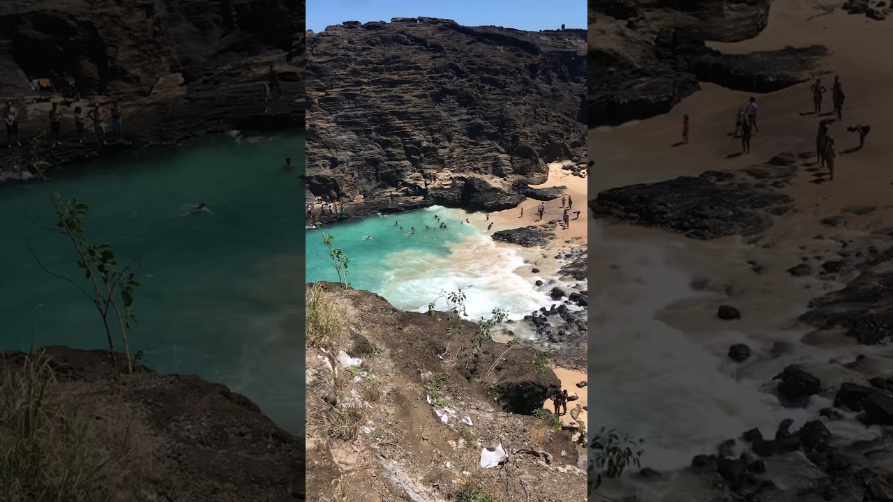 Cliff jumping at Cockroach Cove in Oahu, Hawaii - YouTube