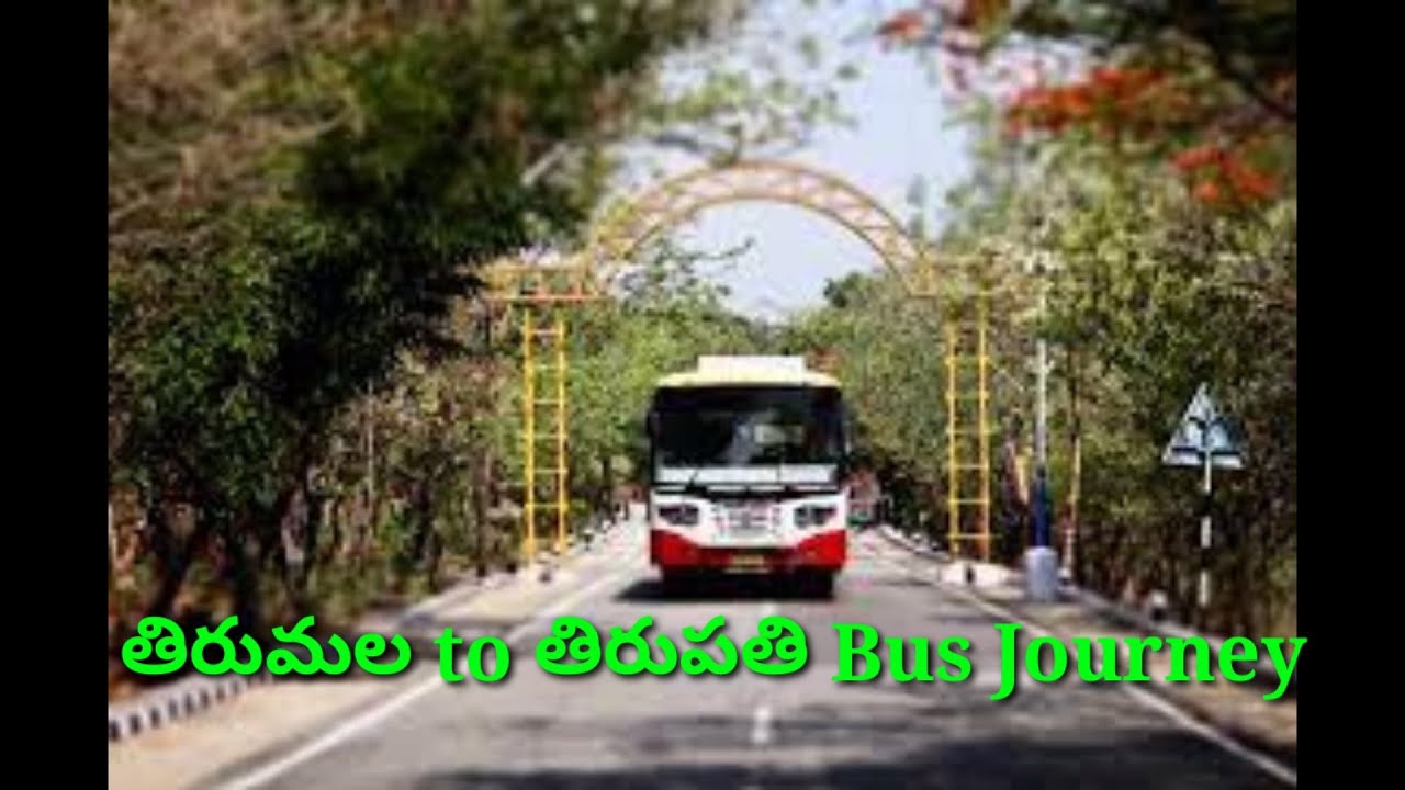 Tirumala to Tirupati Bus journey - YouTube
