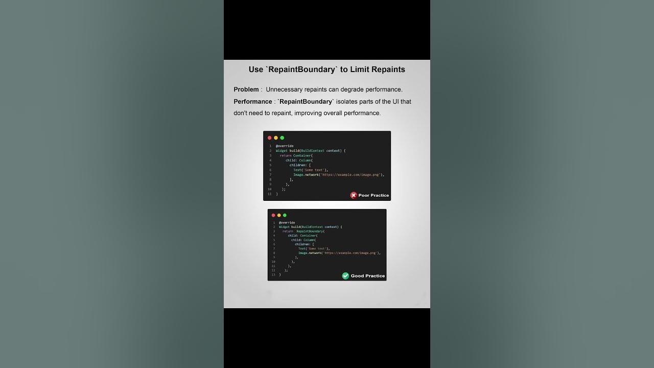 Tips For Optimized Code In Flutter Flutter Fluttertutorial Dart Devcode Fluttertips Shorts 