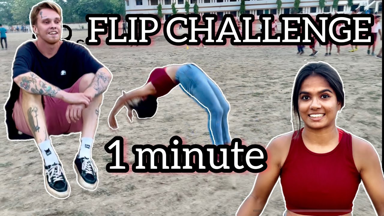 1 MINUTE FLIP CHALLENGE / BACKFLIP CHALLENGE / BOY vs GIRL - YouTube