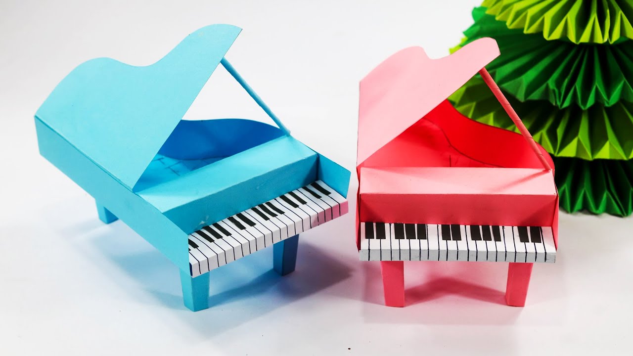 DIY MINIATURE PIANO I HOW TO MAKE PIANO FROM PAPER I DIY PAPER CRAFTS ...