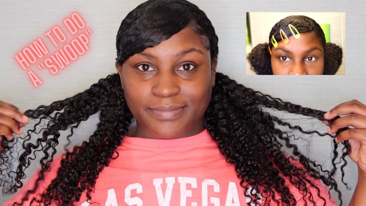 SWOOP W/ TWO PONYTAILS ON NATURAL HAIR | EBONY SWOPE - YouTube