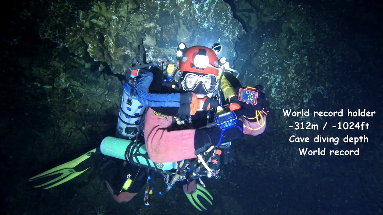 World Record deep cave diving -312m / 1024ft. Font Estramar 6-janv-2024 - YouTube