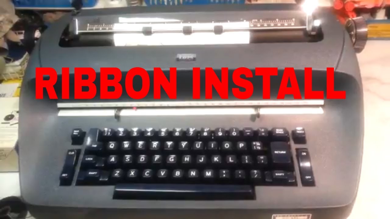 IBM Selectric Typewriter Carbon Ribbon Install Replacement Demo Model ...