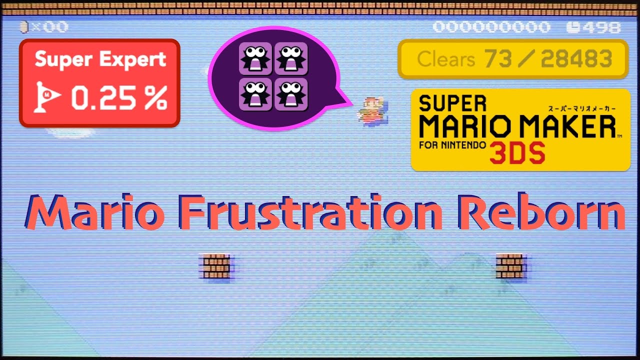 [GAMEPLAY 58] Nintendo Super Mario Maker 3ds Mario Frustration Reborn ...