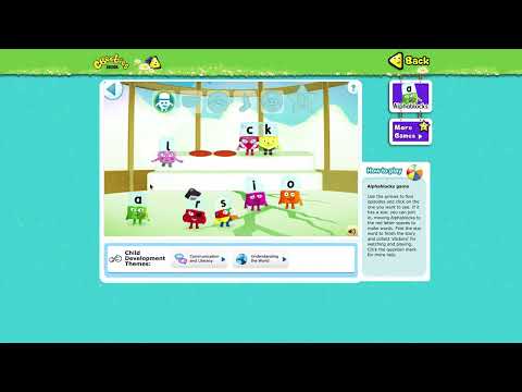 Playing on the Alphablocks Game