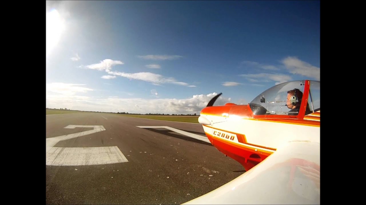 Take off - Motorglider SF-25 Falke - YouTube