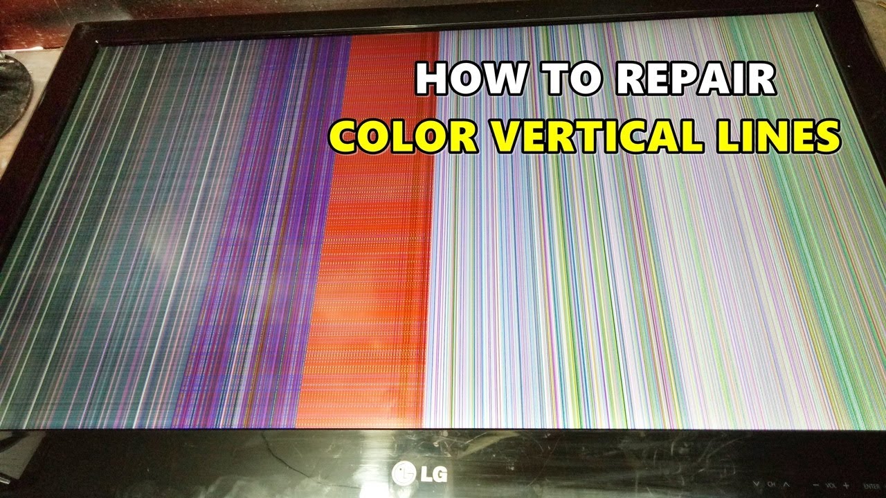 LG 32 Inches Model 32LV2500 Vertical Bars Problem - YouTube