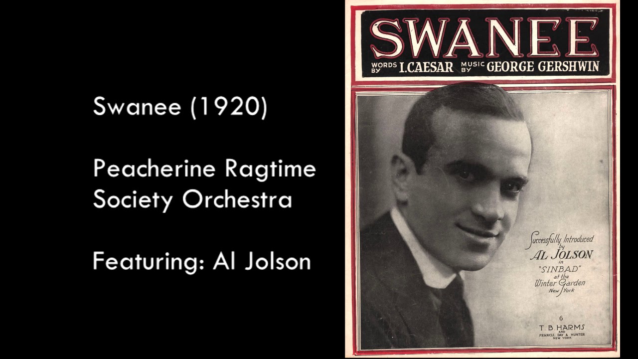 Peacherine Ragtime Society Orchestra w/ Al Jolson - Swanee (100th ...