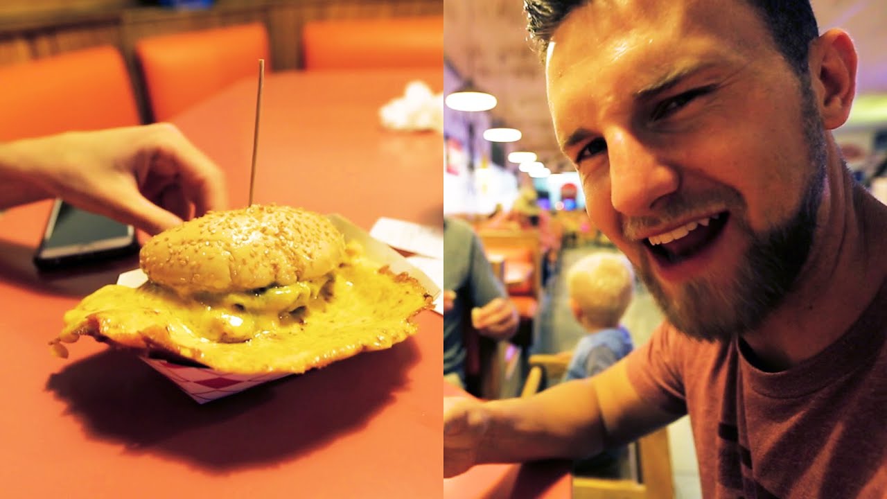 THE BEST BURGER IN THE WORLD! Amazing! Squeeze Inn Cheeseburger! - YouTube