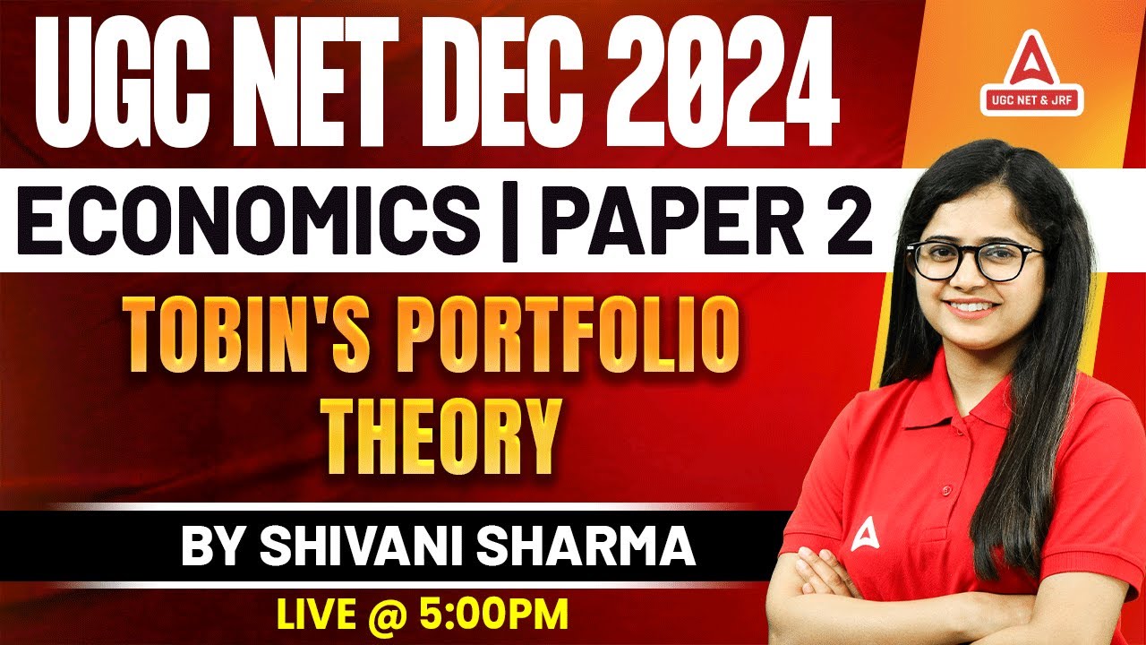 UGC NET Economics Paper 2 | Tobin's Portfolio Theory - YouTube