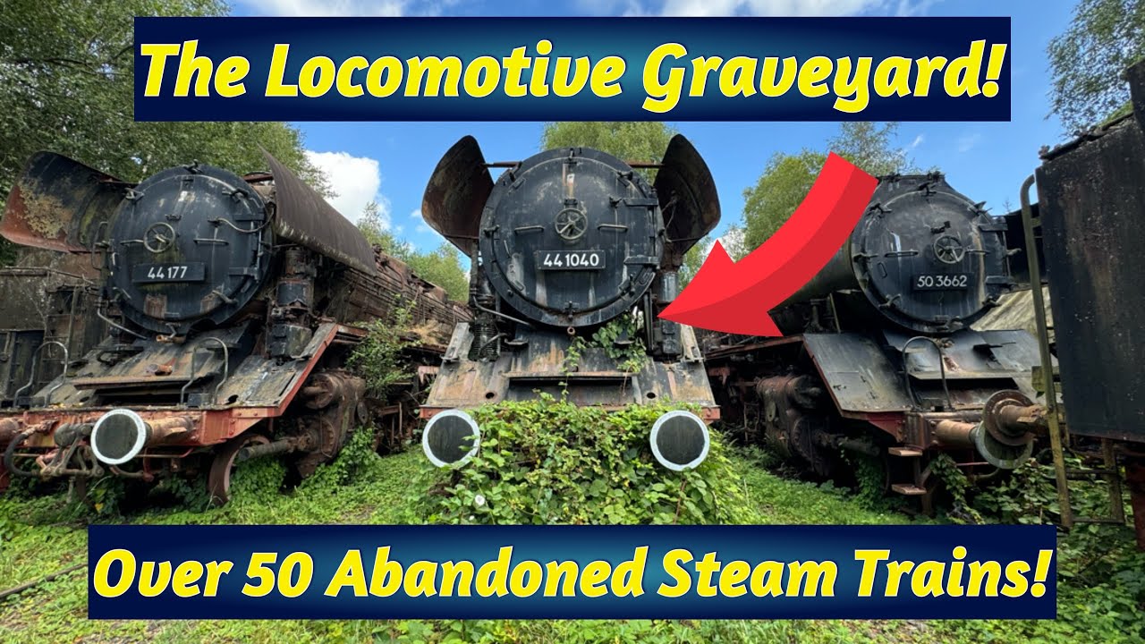I Found The Biggest Steam Locomotive Graveyard! Over 50 Steam Trains ...