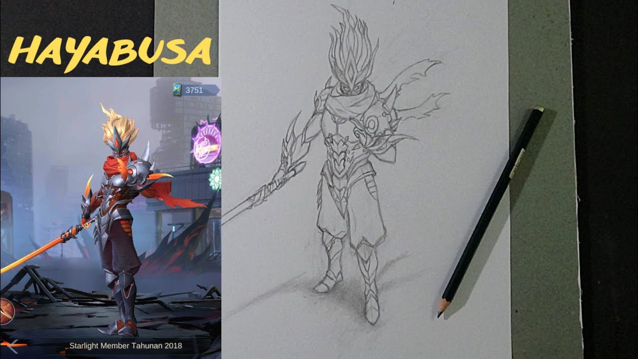 How to skecth hayabusa to 3D drawing - YouTube