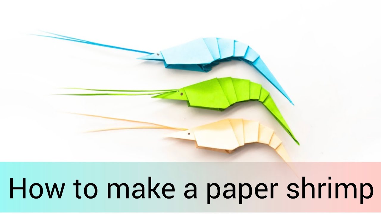 How to make a paper shrimp #kidscrafts #diy ##art #easy #4k #homedecor ...