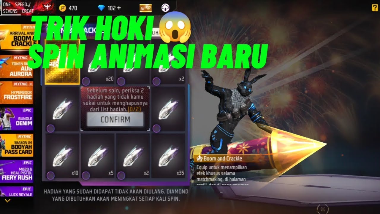TRIK HOKI SPIN ANIMASI BOOM AND CRACKLE TERBARU || SPIN ANIMATION BOOM ...