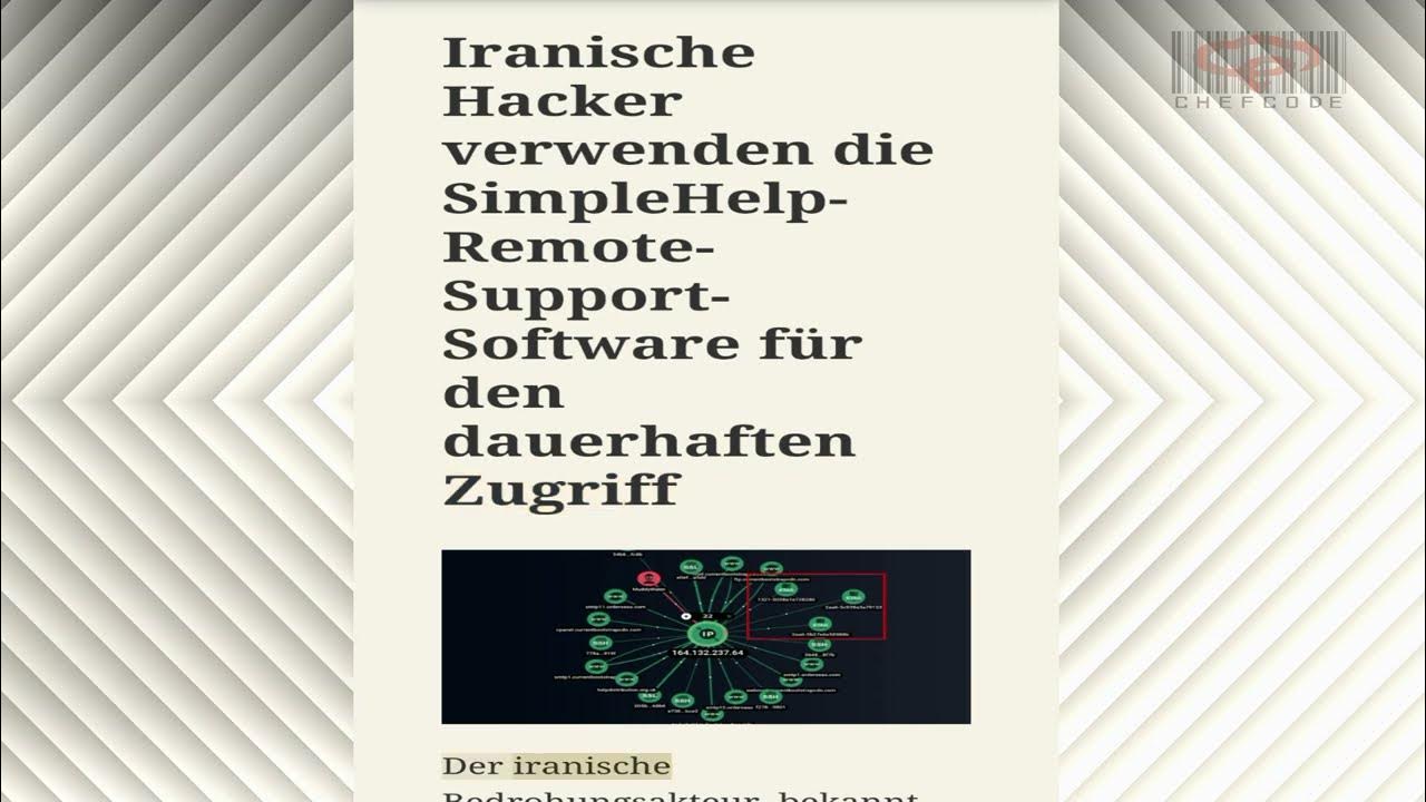 Iranian Hackers Using SimpleHelp Remote Support Software for Persistent Access - YouTube