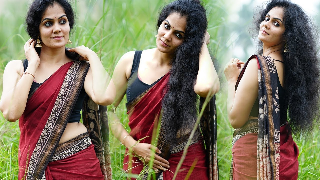 Kerala Saree Model Ardra New Shoots - YouTube