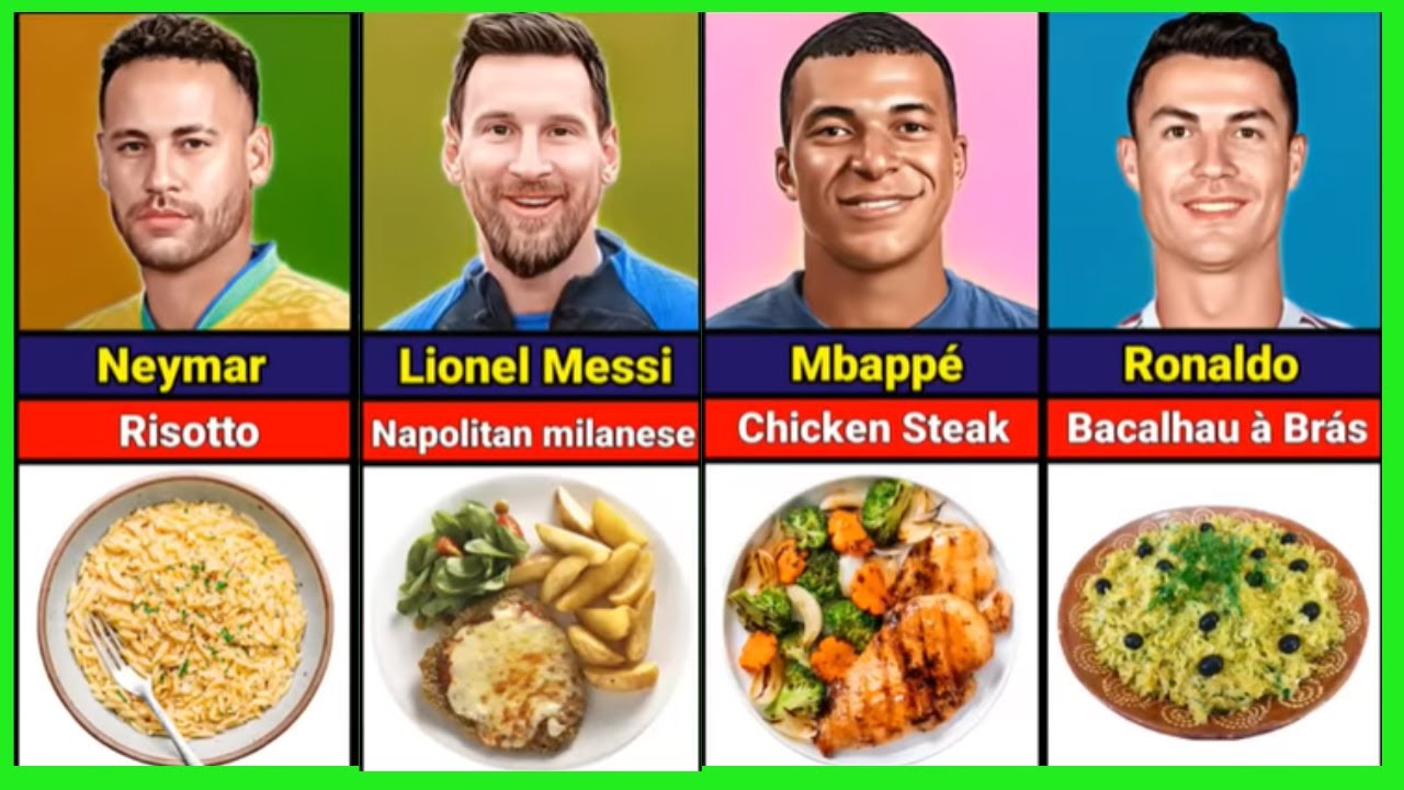 Famous football players and their favorite foods. - YouTube