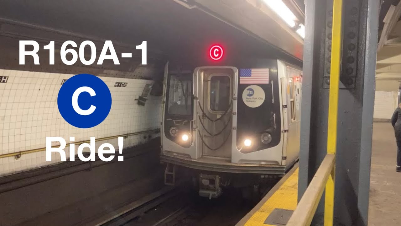 NYC Subway: Riding an R160A-1 (C) Train from Spring Street to High ...