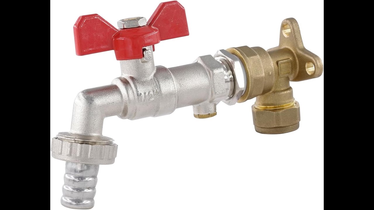 HOW TO FIT AN OUTSIDE TAP Garden tap with Check Valve and Wallplate ...