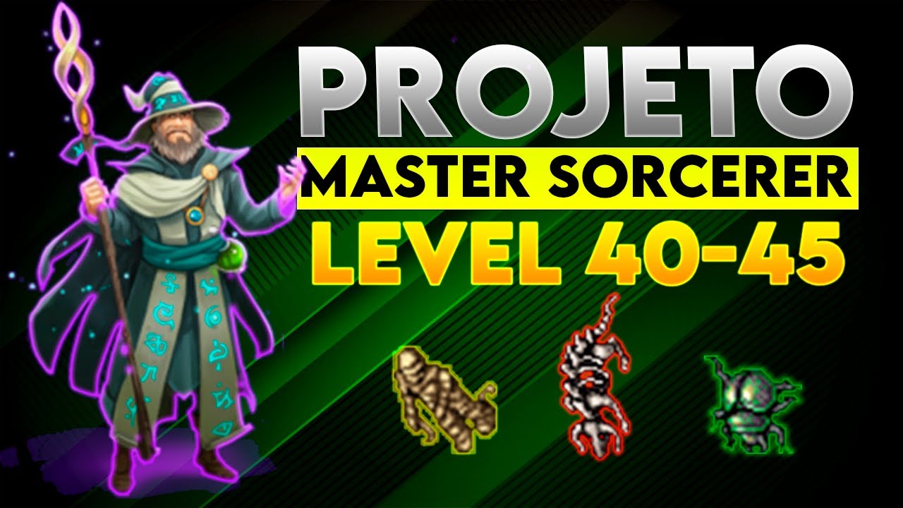 [TIBIA] PROJETO MASTER SORCERER (LEVEL 40-45) - HUNT MAGE LEVEL 40-45 ...