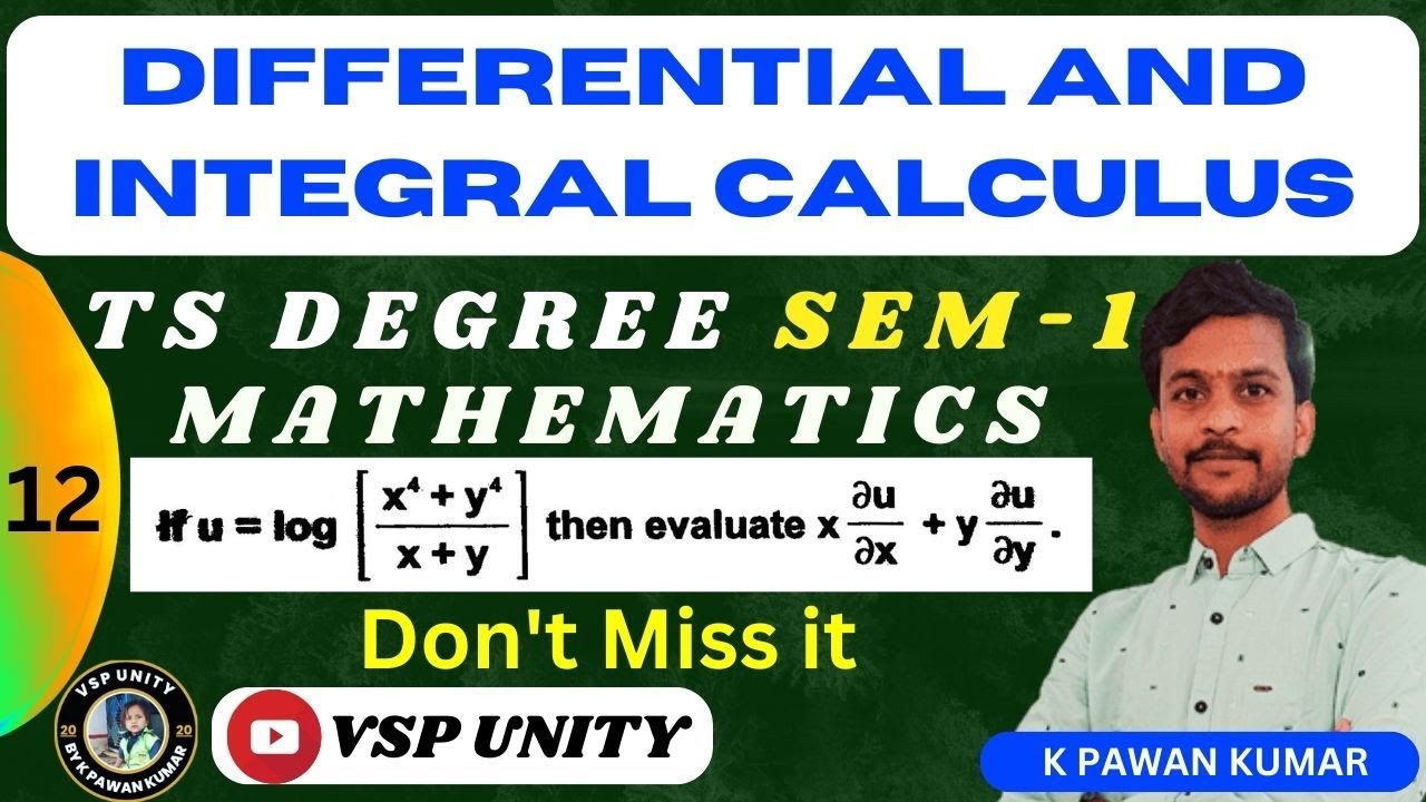 Differential And Integral Calculus SEM-1 || Class-12 || OU || KU || TU ...