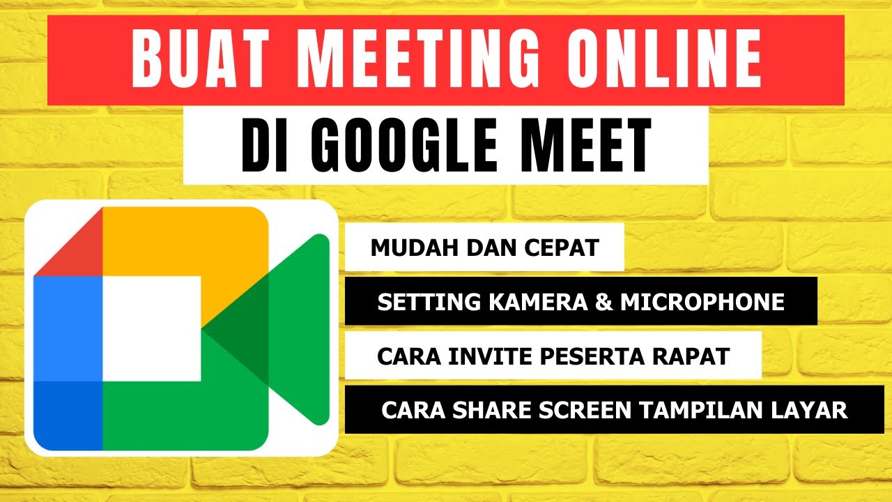 CARA MUDAH MEMBUAT MEETING DI GOOGLE MEET - YouTube