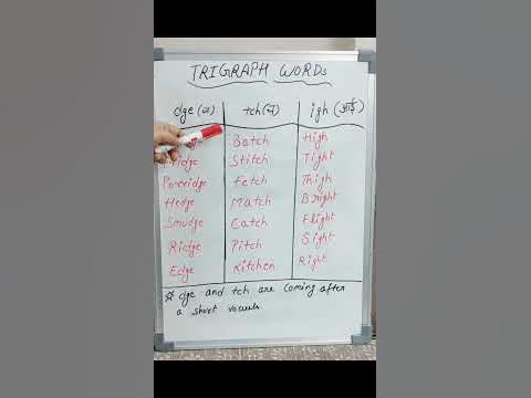 trigraph words || trigraph || tch || dge || igh #mrinmayeeandmom - YouTube
