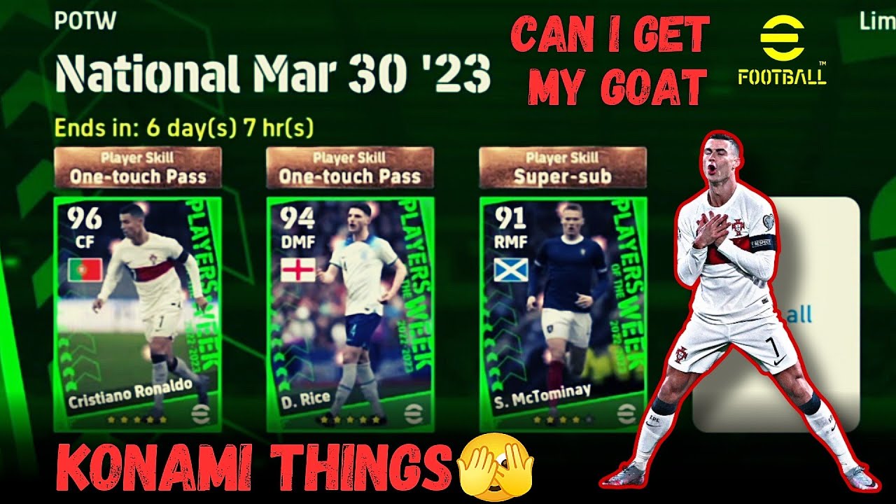 Can I get POTW Ronaldo? | POTW pack opening in efootball 23 mobile ...