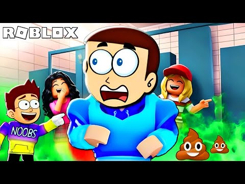 Roblox Don't Poop Yourself at School Obby | Shiva and Kanzo Gameplay