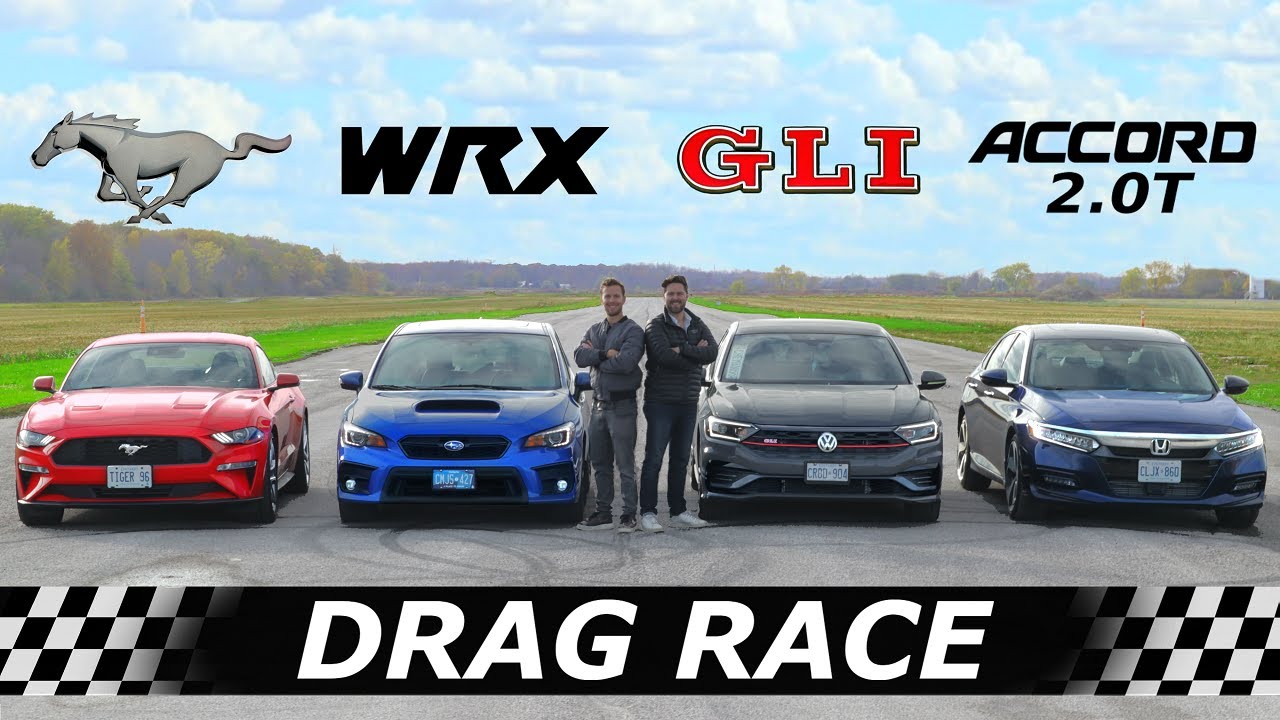 Mustang EcoBoost vs Subaru WRX vs Volkswagen GLI vs Honda Accord ...