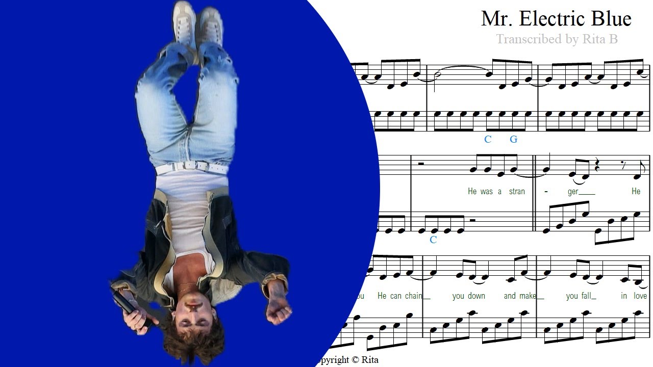 Benson Boone — Mr Electric Blue — Piano Sheet Music - YouTube