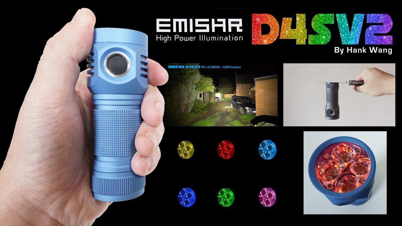 EMISAR D4SV2 - Colour changing Flashlight - YouTube